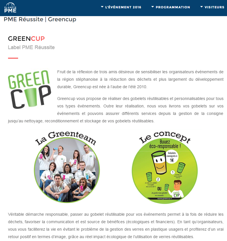 Planète PME – Label PME Réussite | GREENCUP